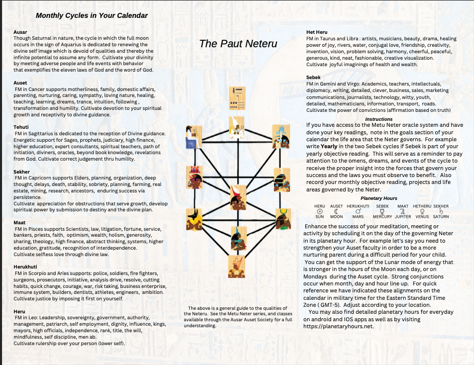 paut neteru calendar
