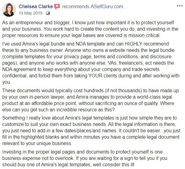 Copyright & Disclaimer Template