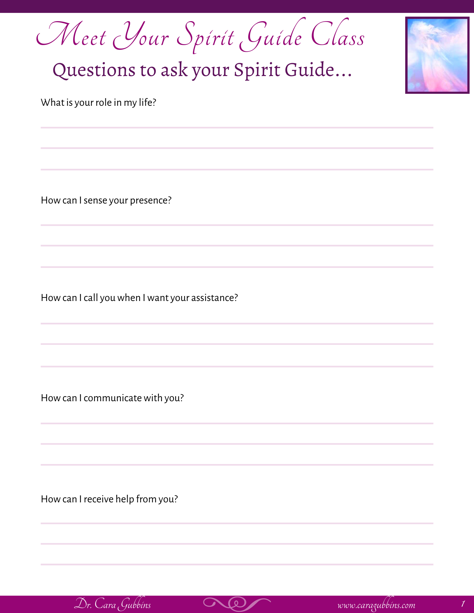 Meet Your Spirit Guide Class