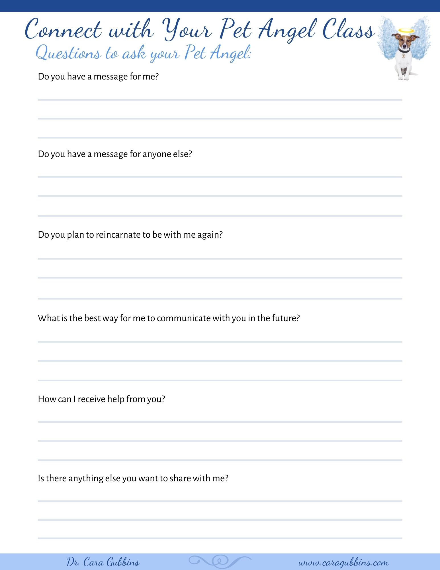 Connect with Your Pet Angel Class